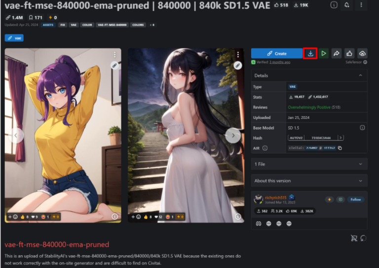 【Stable Diffusion】VAEとは何か？意味や使い方や設定方法を実例で解説｜LoRAとの違いや注意点,簡単に変更する方法 - フォトーン（Photoone｜ふぉとーん）